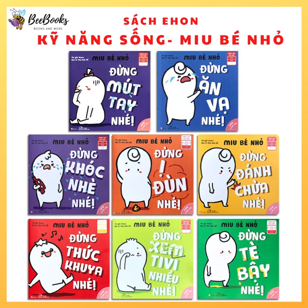 Sách Ehon Nhật Bản Bộ Sách Ehon Kĩ Năng Sống Miumiu Bé Nhỏ Dành Cho Bé Từ 1 6 Tuổi Ehon Dạy Bé