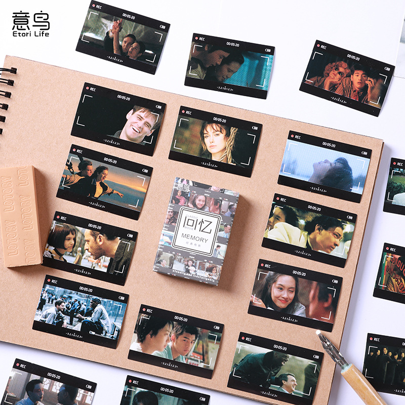 Hộp 30 Tấm Thẻ Ảnh Sticker Dán Tường Cuộn Phim Retro ST391 - MixASale