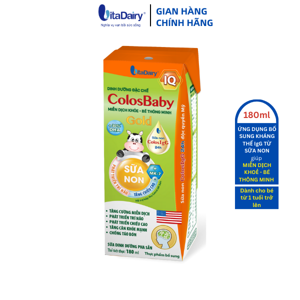 Combo 02 lon sữa bột Vitadairy Colosbaby IQ Bio Gold IgG 600 miễn dịch ...