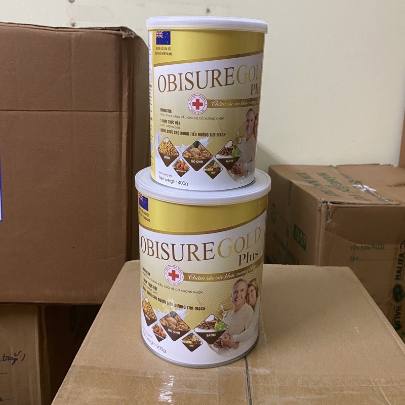 Hộp 900g Sữa bột Obisure Gold Plus nuôi dưỡng và bảo vệ sụn khớp vận ...