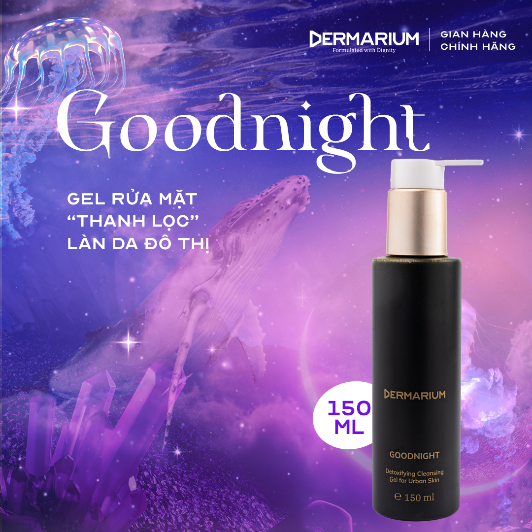 Dermarium Goodnight - Gel rửa mặt than hoạt tính 150ml - MixASale