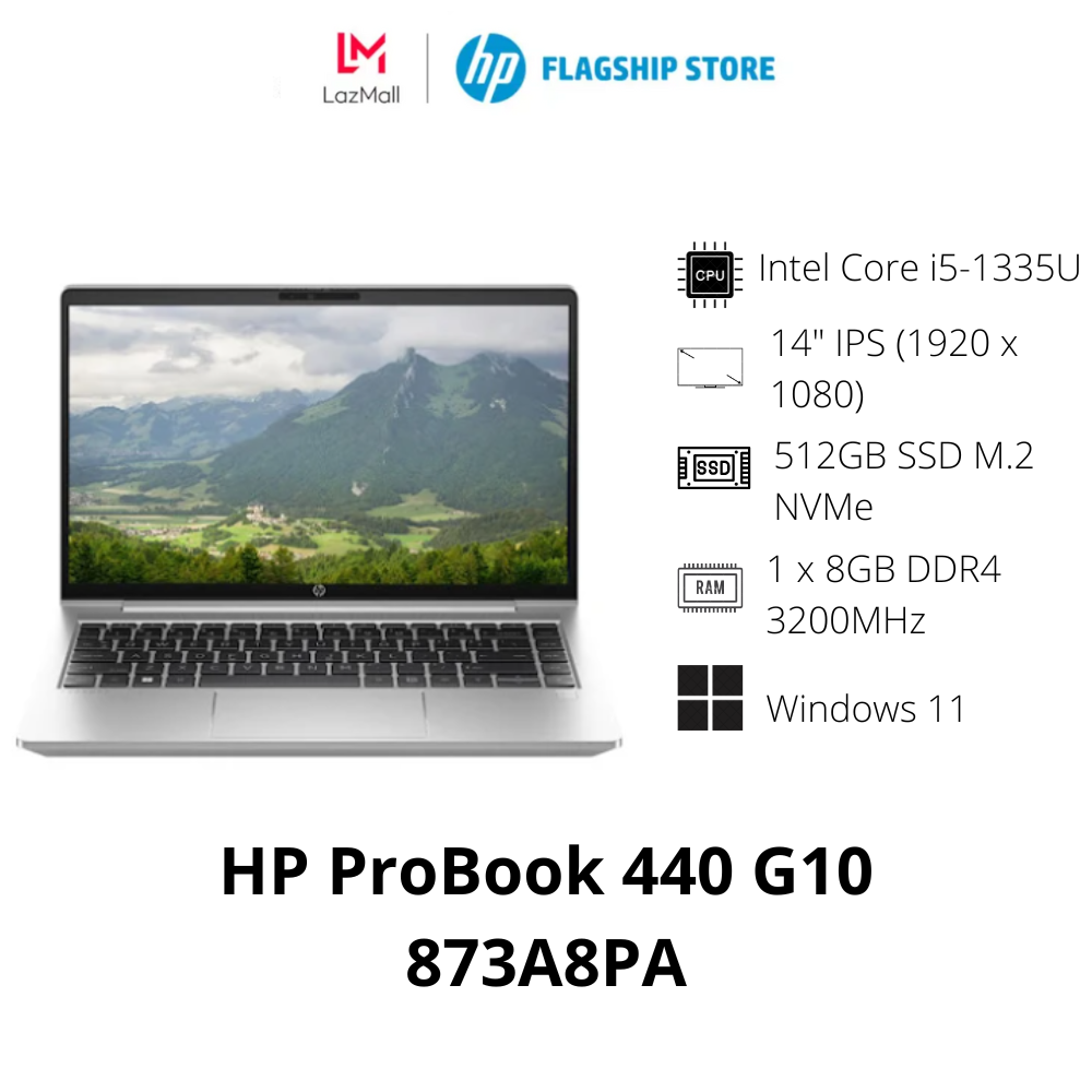 Laptop HP ProBook 440 G10 873A8PA (Core i5 1335U 8GB 512GB SSD Intel ...