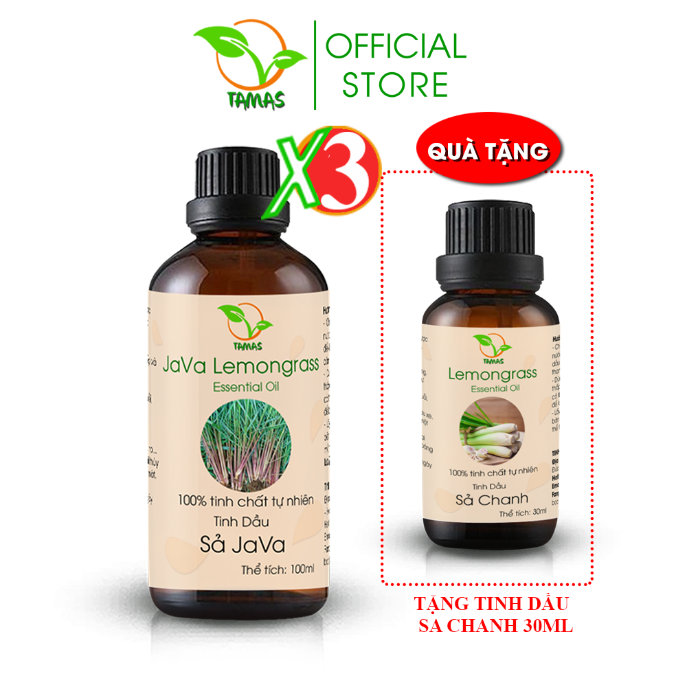 Tinh dầu sả java nguyên chất 100ml TAMAS, khử khuẩn, đuổi muỗi hiệu quả ...