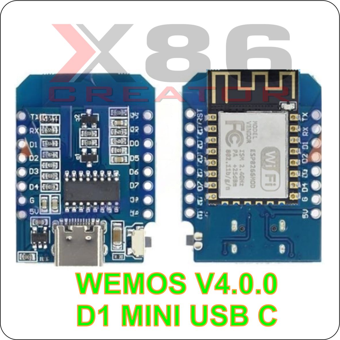 MẠCH D1 MINI V4.0.0 USB C (WEMOS) KÈM HEADER - NODE MCU LUA - ESP8266 ...