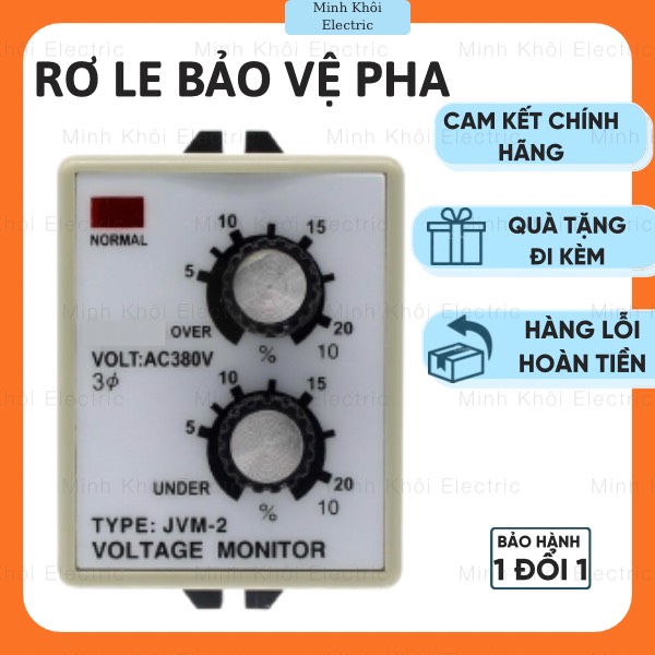rơ le bảo vệ pha JVM-2, relay bảo vệ pha Camsco JVM-2, rơ le bảo vệ mất pha, cao áp, thấp áp ...
