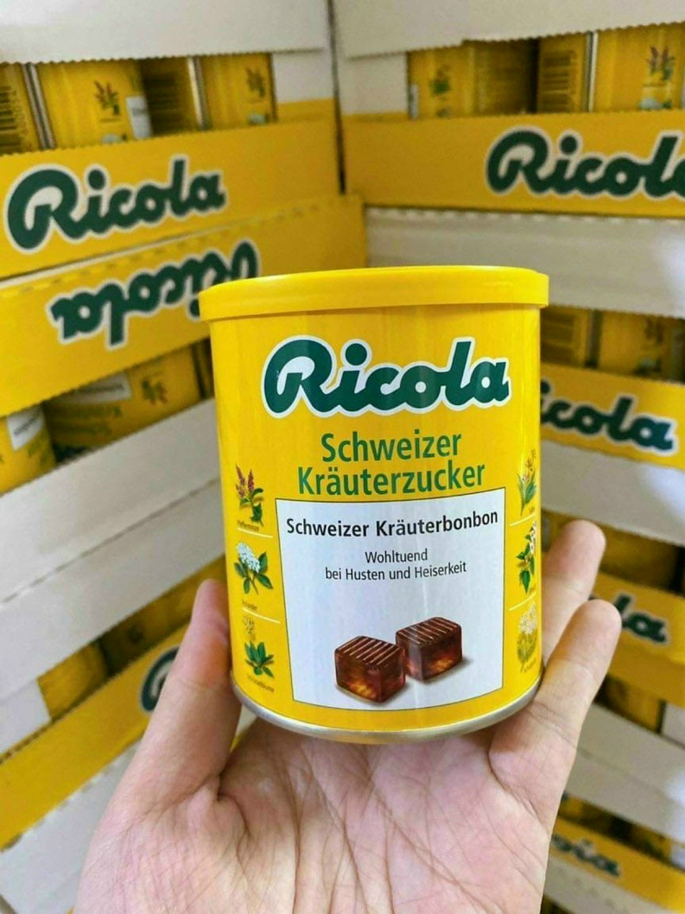 KẸO RICOLA CHÍNH HÃNG Kẹo ngậm ho thảo mộc Ricola 250g Đức 180 viên ...