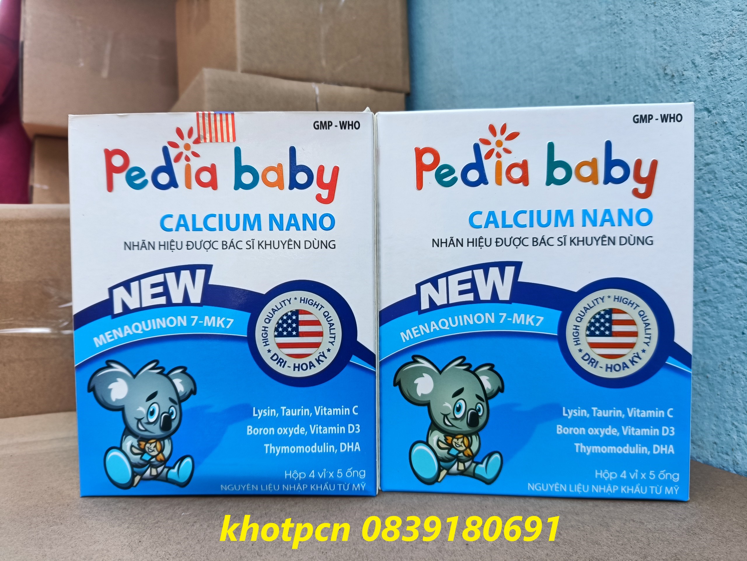 PEDIA BABY CALCIUM NANO bổ sung lysine, vitamin và khoáng chất - Hộp 20 ...