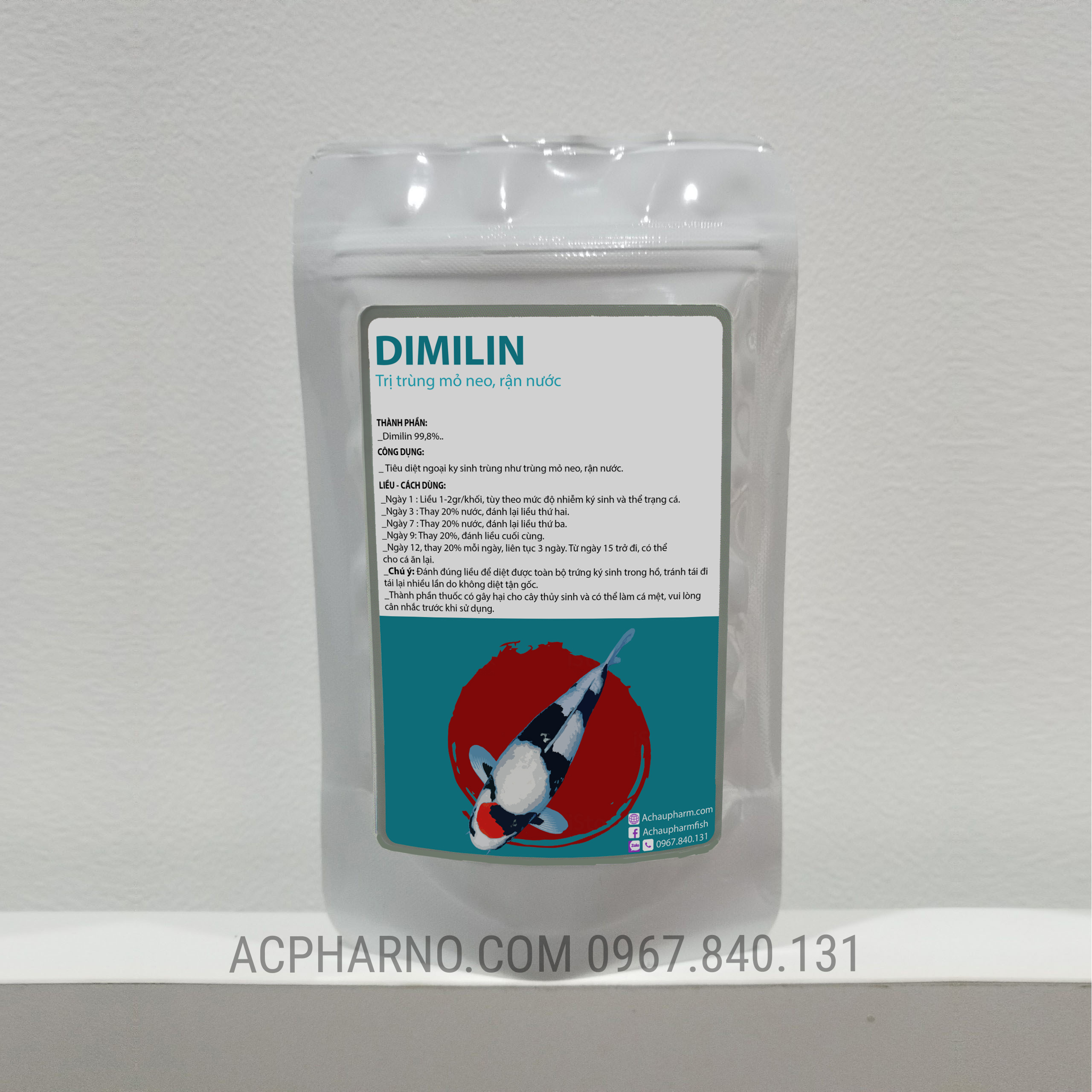 Dimilin 10gr Diệt rận nước trùng mỏ neo dành cho cá koi cá vàng cá cảnh ...