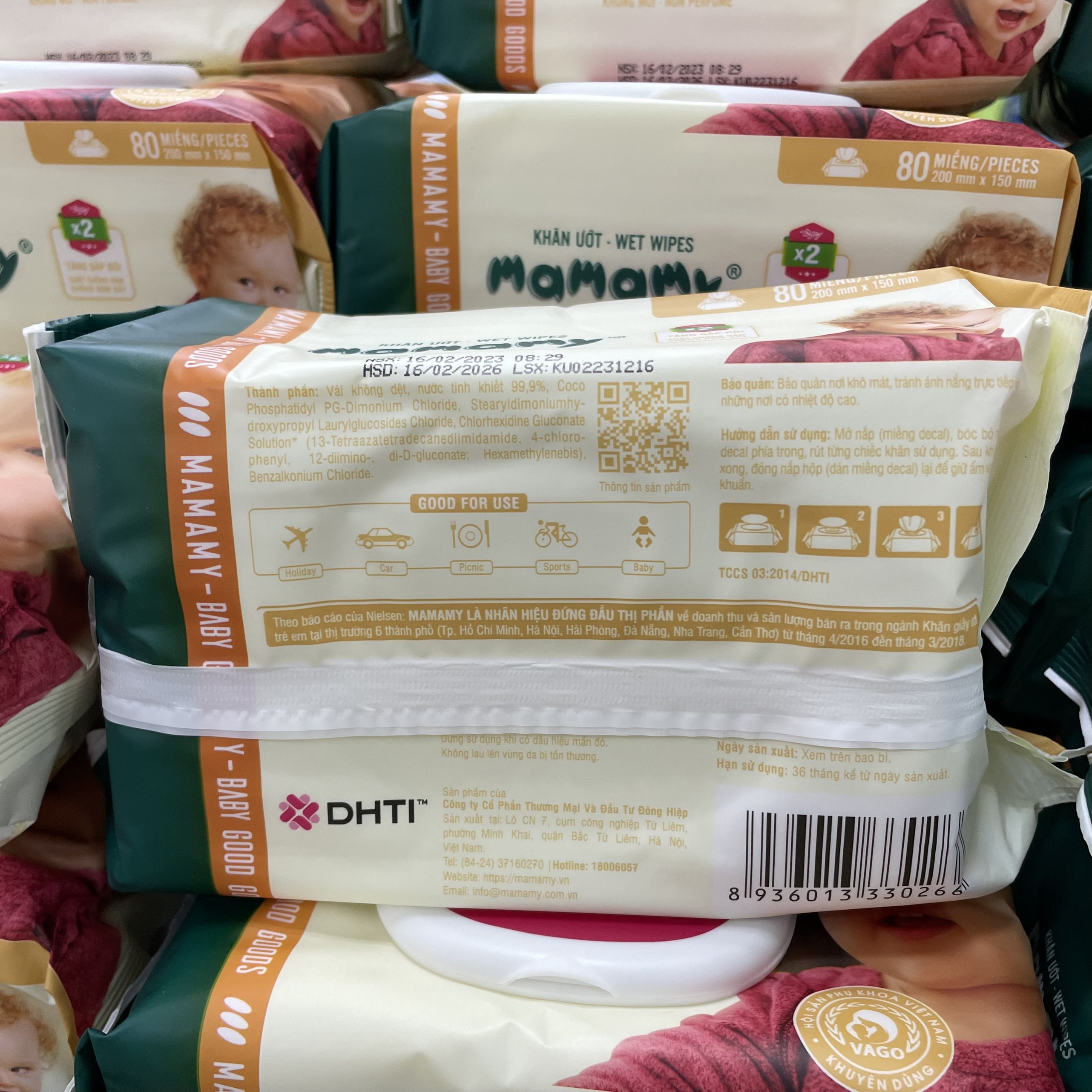 Combo 10 Khăn Ướt Mamamy 80 Tờ 120 Tờ KO MÙI Chống Hăm Tả Có Nắp (Hỏa ...