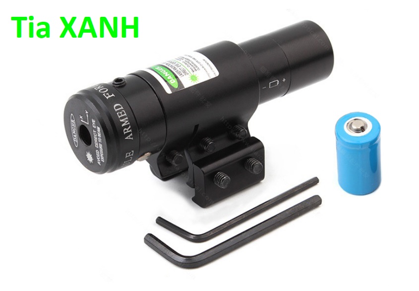 Đèn Laze Tia XANH sịn gắn Rảnh dùng Pin Sạc Khỏe Chiếu Xa / Rõ + Có kèm ...