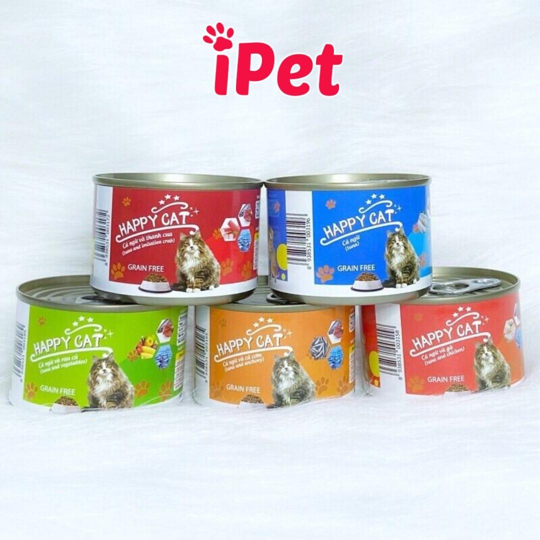 Thức ăn pate cho mèo HAPPY CAT lon 160g - iPet Shop | Lazada.vn