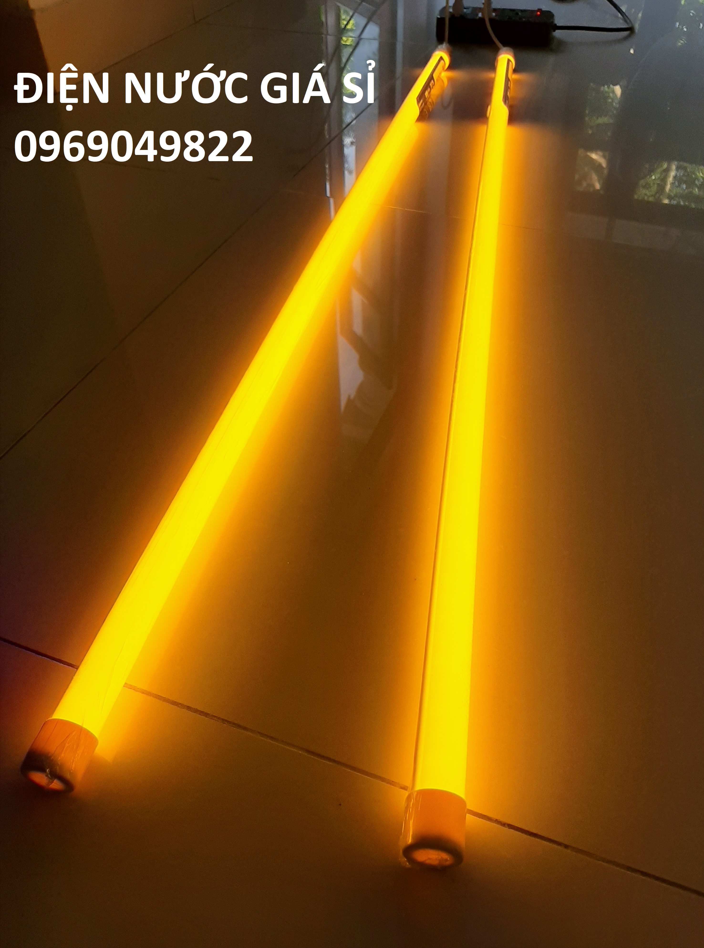 Bộ 2 bóng đèn led 60cm - 1m2 1.2m màu vàng trang trí, đèn led tuýp T8 ...