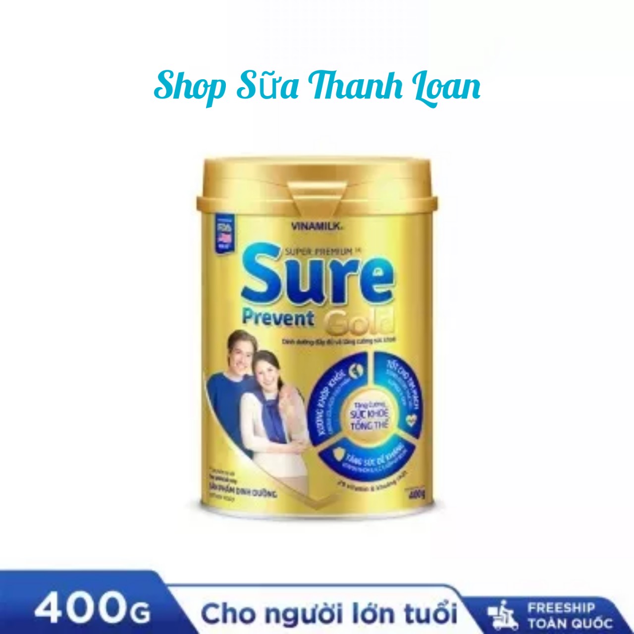 (HSD T7-2025) SỮA BỘT VINAMILK SURE PREVENT GOLD HỘP THIẾC 400G ...