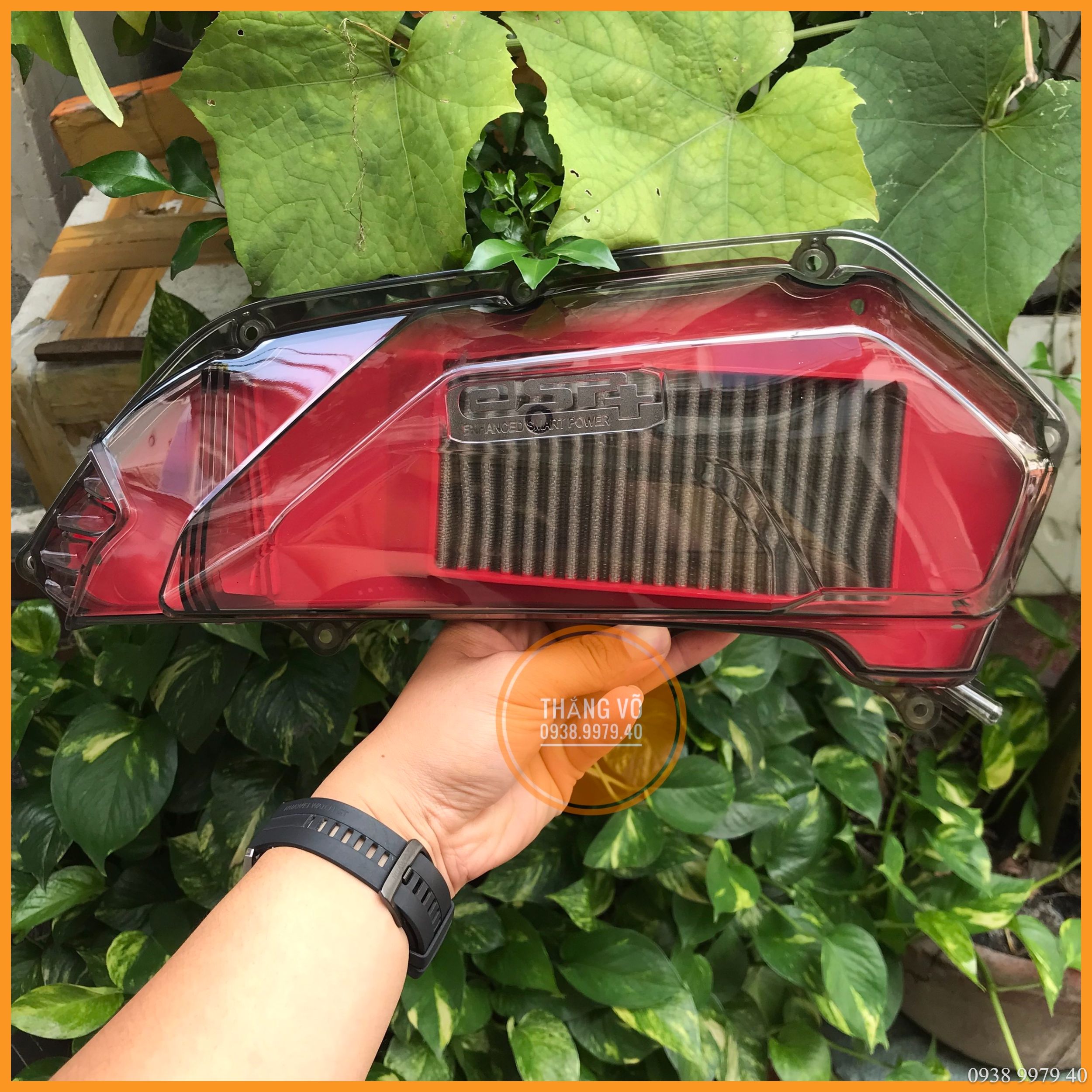 Lọc gió AB 160, Ốp lọc gió AB 160 2022 trong suốt tặng kèm lọc gió đỏ ...