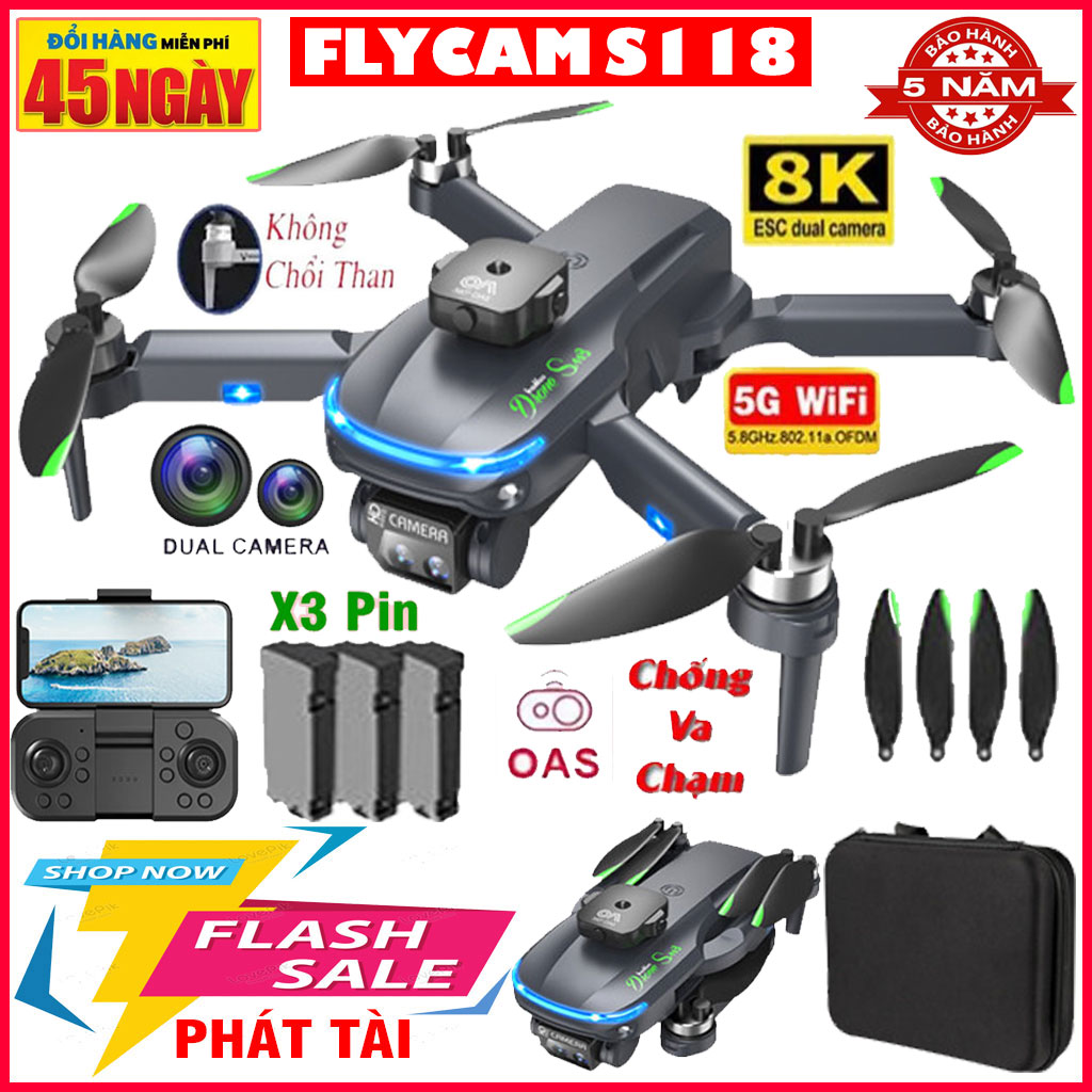 Flycam P12 PRO MAX máy bay có camera Wifi 5G Camera 8K UHD góc rộng ...