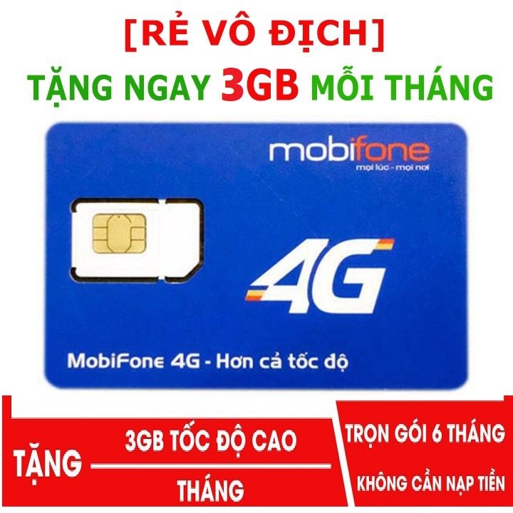 sim data mobi trọn gói 6T không tốn phí gia hạn MUA NGAY SIM 4G MDT135A ...