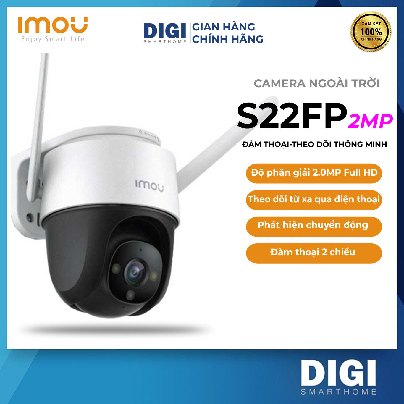 [FREESHIP] Camera Wifi IMOU Cruiser S22FP 2M Full HD - Thu Âm- Ban Đêm ...