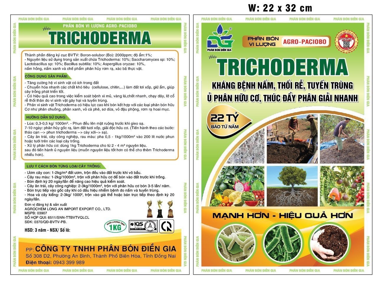 Chế Phẩm Vi Sinh Nấm TRICHODERMA - Chứa 22 tỷ Bào Tử - Bột Hào Tan ...