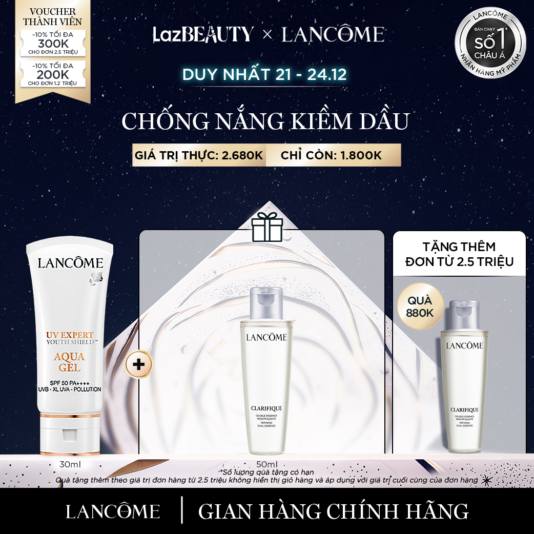 Voucher 10 đến 300k - Độc quyền 21-24.12Kem chống nắng dạng gel tươi ...
