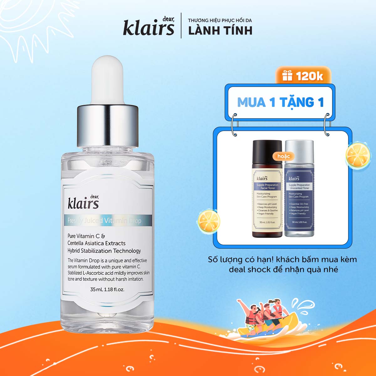 Tinh chất Dear, Klairs Freshly Juiced Vitamin Drop 35ML | Lazada.vn