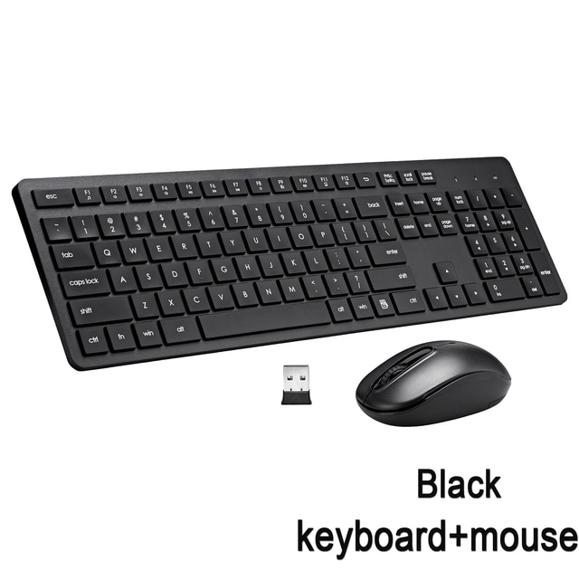 Silent Full-size Wireless Keyboard 106 Keys Keyboard and Mouse Combo ...