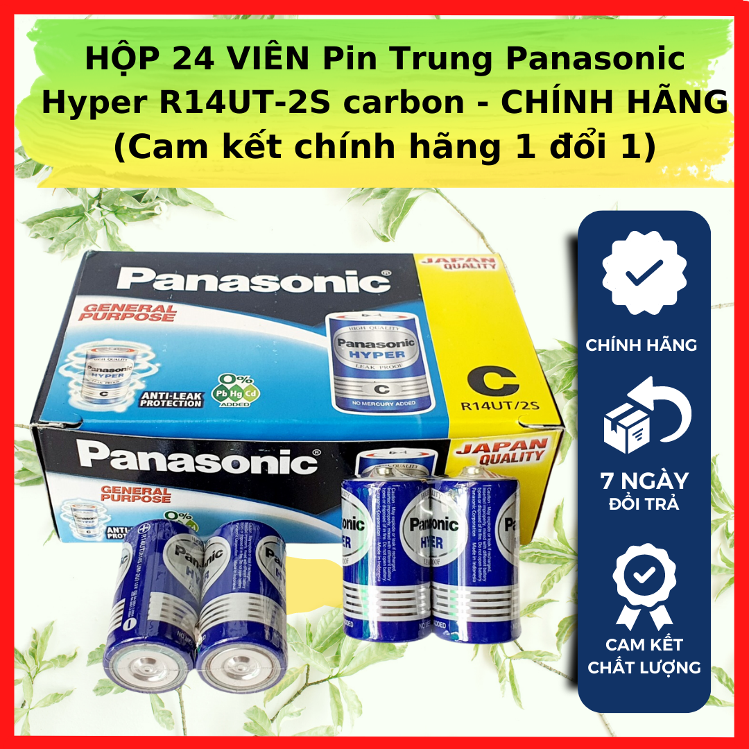 HỘP 24 VIÊN Pin Trung Panasonic Hyper R14UT-2S carbon - CHÍNH HÃNG ...
