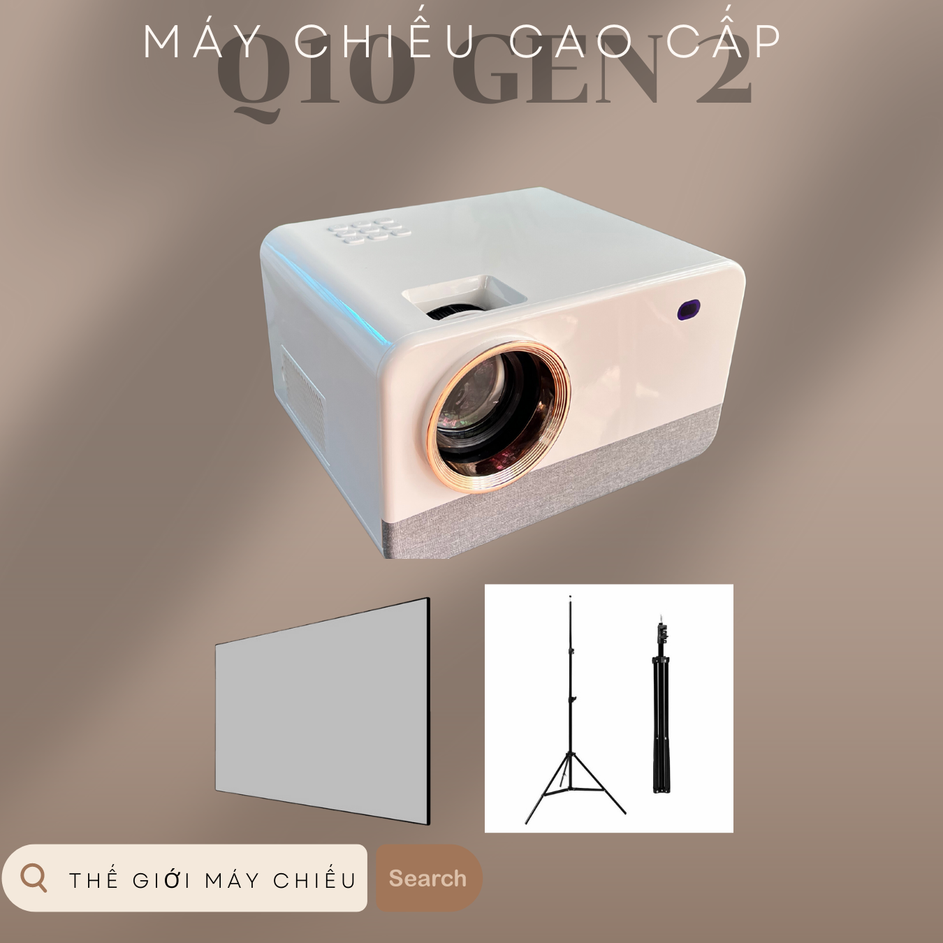 [MÁY CHIẾU Q10 GEN2] MÁY CHIẾU Q10GEN2 KÈM MÀN CHIẾU PHẢN QUANG TĂNG ...