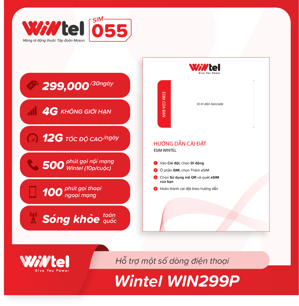 SIM CHƯA KÍCH HOẠT - SIM 4G Wintel WIN299P - Sim Data Không Giới Hạn | Lazada.vn