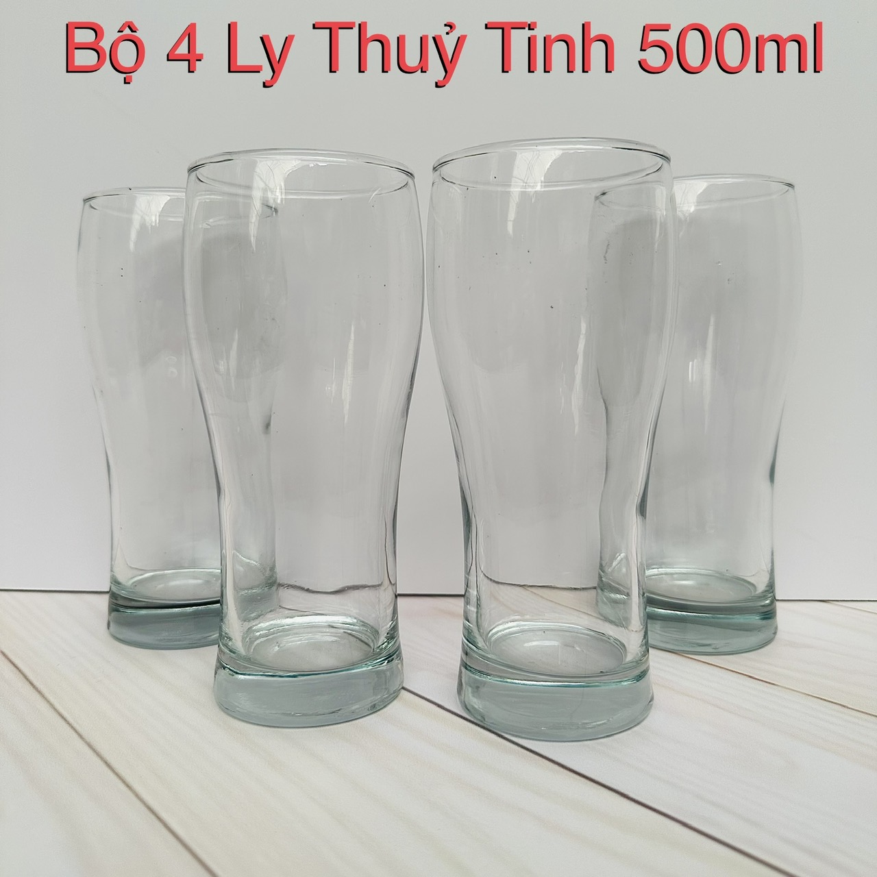 4 Ly Bia thuỷ tinh CROWN 500ML - Ly uống bia, cốc uống nước, cà phê ...