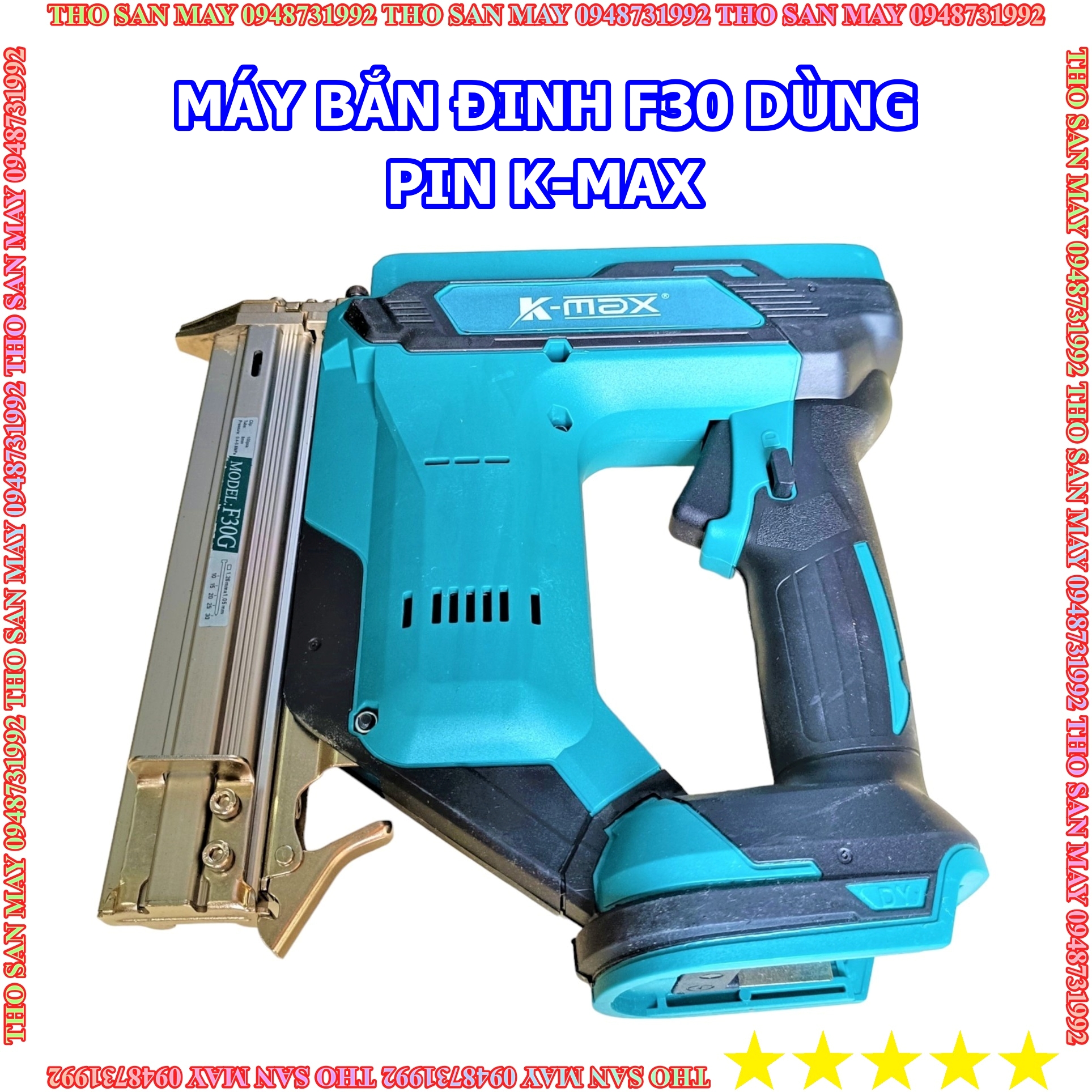 Máy bắn đinh thẳng F30 dùng pin K-max , chân pin phổ thông , bao mạnh ...