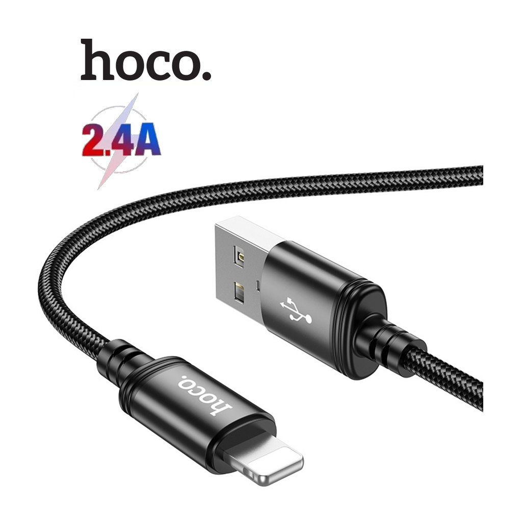 Cáp sạc 2.4A Hoco X89 Lightning vải dù bện chống rối cho iPhone/iPad ...