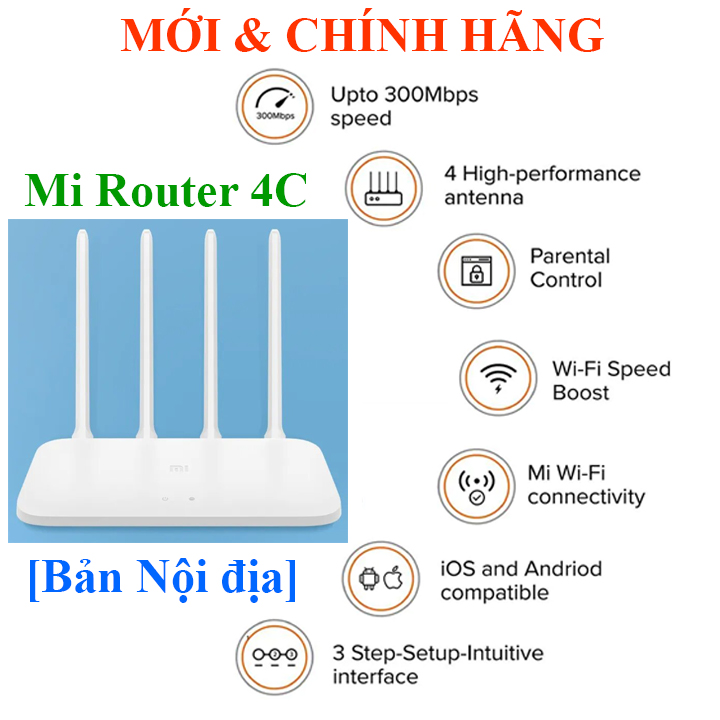 Bộ Phát Wifi Tốc độ AC1200 Băng tần kép Xiaomi Mi Router 4A Quốc Tế ...