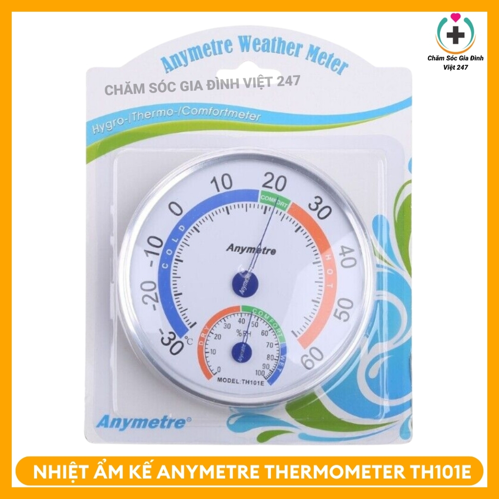 Nhiệt ẩm kế Anymetre thermometer TH101E thiết bị đồng hồ đo cơ học ...
