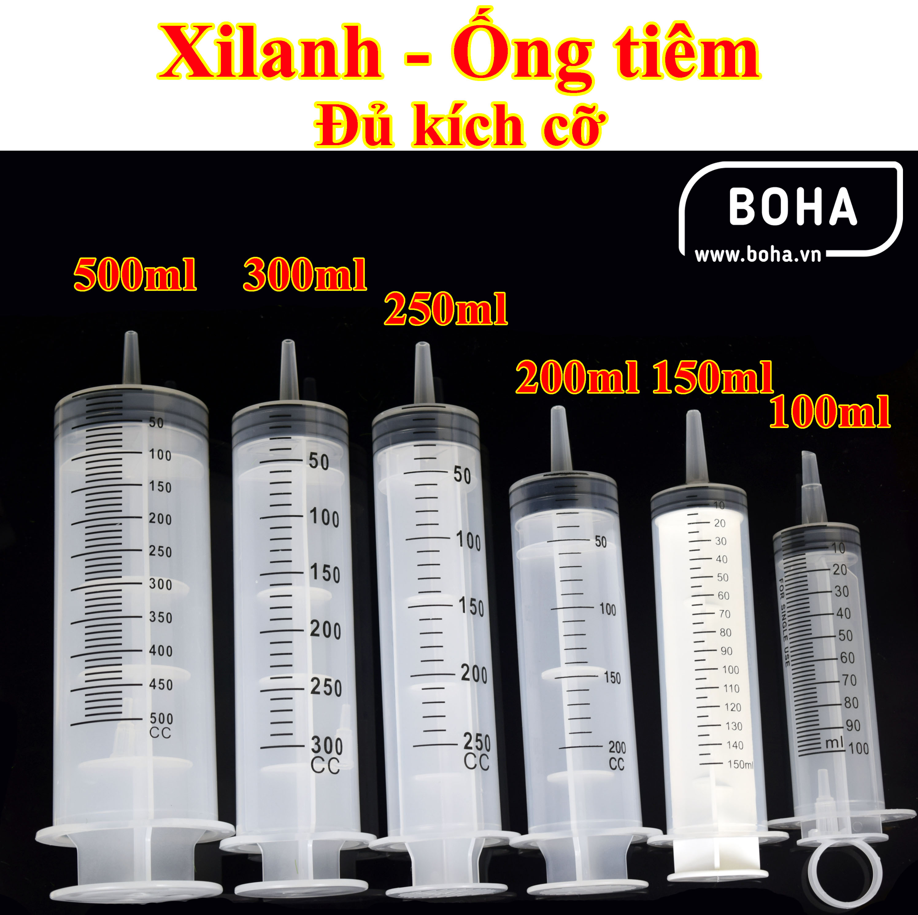 Xi lanh Ống tiêm xilanh chiết nước hoa Xilanh y tế 1000ml 500ml 350ml 300ml 250ml 200ml 150ml ...