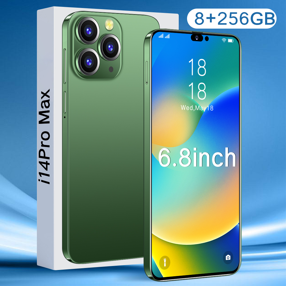 I14 Pro Max Chính Hãng 100 điện thoại 8256GB di động 6.8 inch Full HD ...