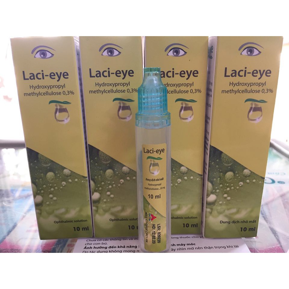 Dung dịch nhỏ mắt Laci-Eye 10ml-làm dịu mắt do khô mắt cộm mắt chất ...