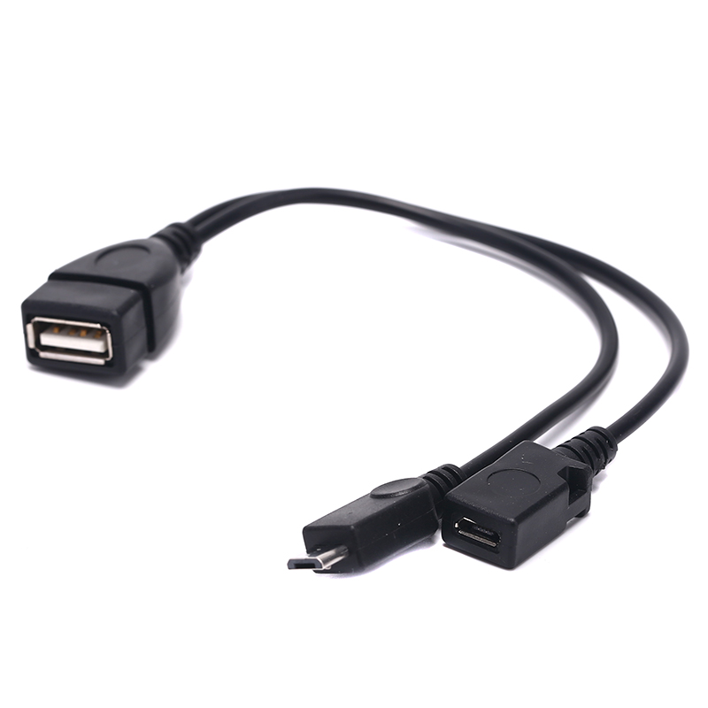 Dragon OTG Power Splitter Y Cable Micro USB Male to USB A Male Female ...