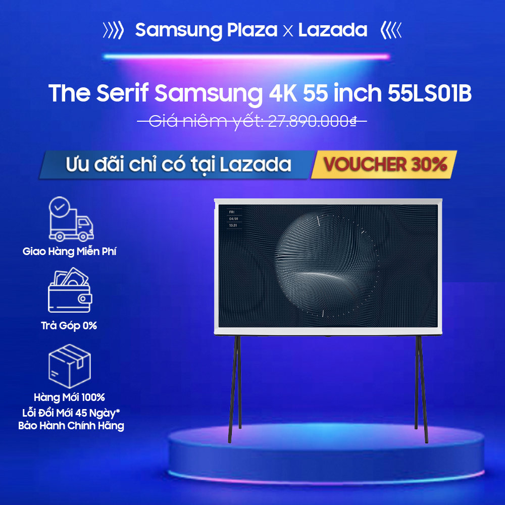 QA55LS01BA - Smart Tivi Kiểu Chữ Có Chân The Serif QLED Samsung 4K 55 ...