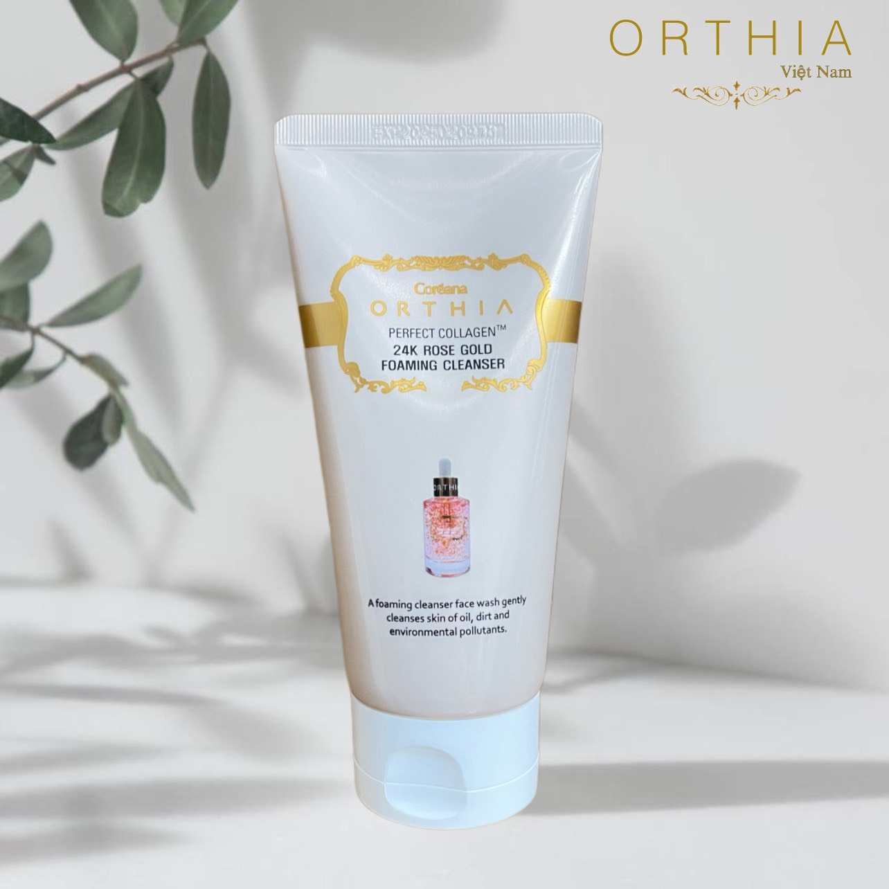 Sữa Rửa Mặt Hoa Hồng & Vàng 24k Coreana ORTHIA Perfect Collagen 24k ...