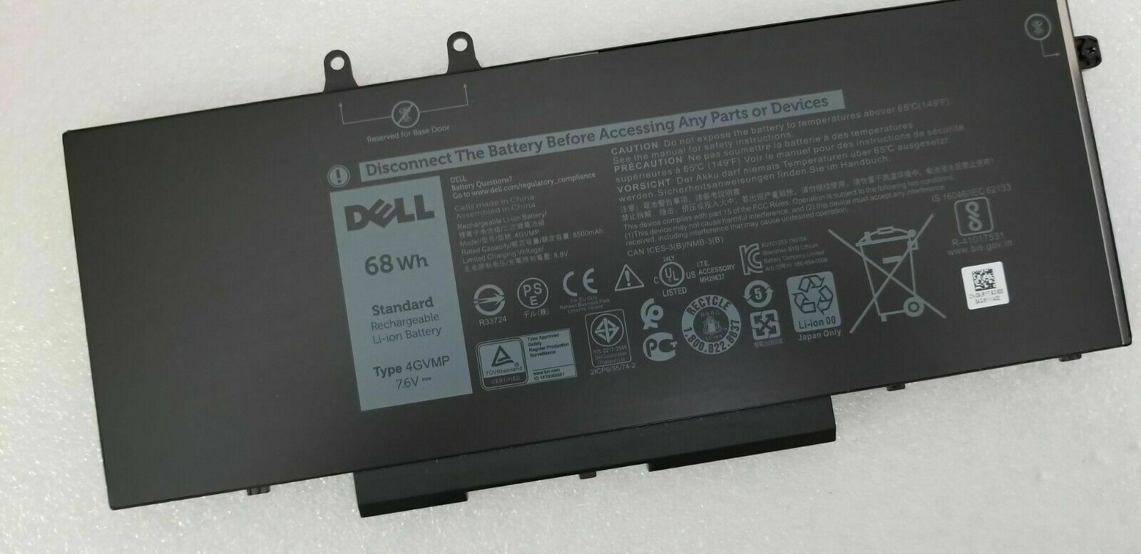 PIN( ZIN) Laptop Dell 4GVMP BATTERY FOR DELL LATITUDE 5400 5500 ...