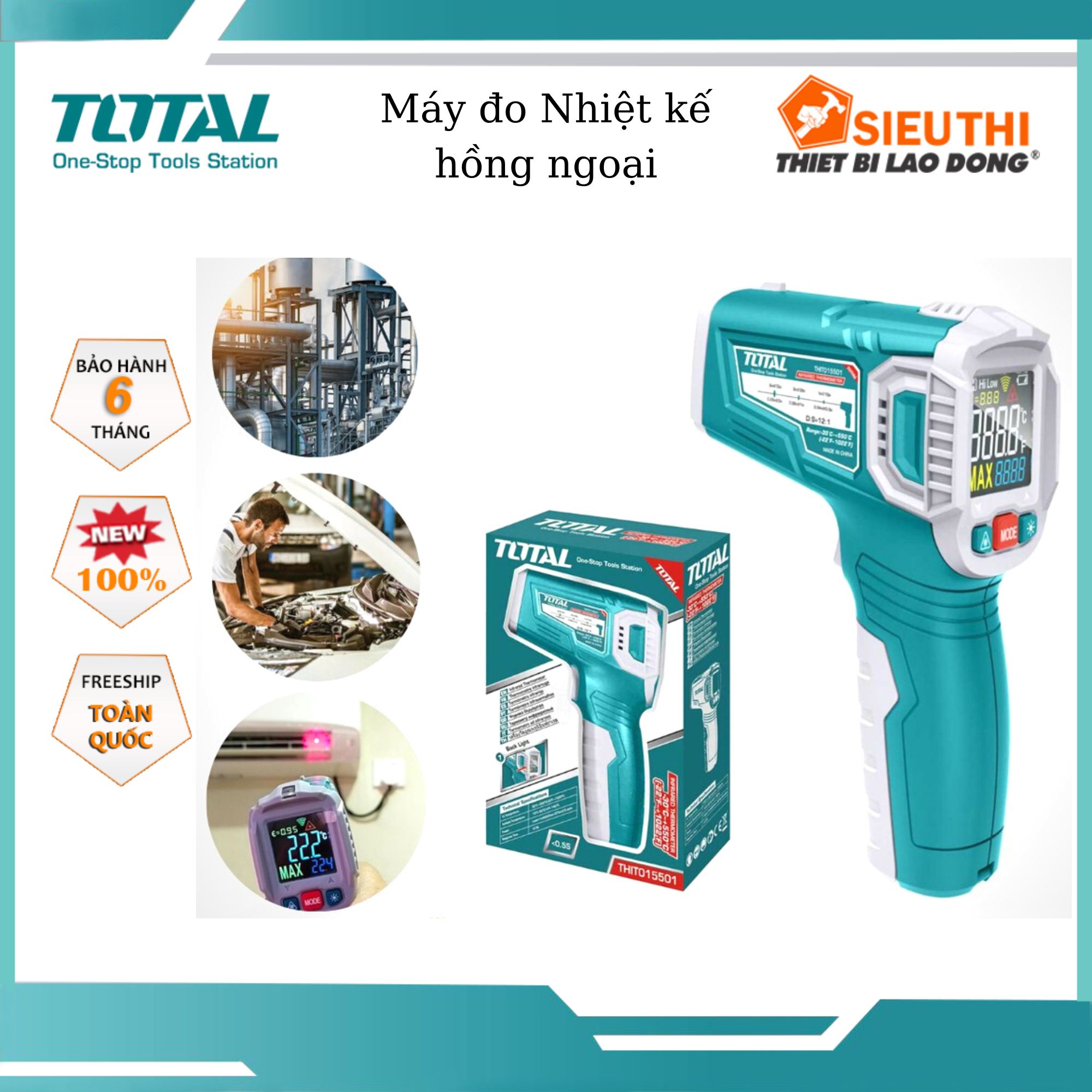 Nhiệt kế hồng ngoại Total THIT0155028 chính hãng - xsafe - xtools ...