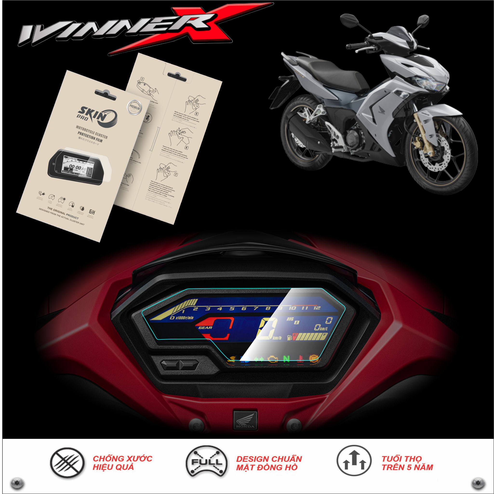Miếng dán PPF bảo vệ mặt đồng hồ xe WINNER X V3 2022 2023 - HONDA ...