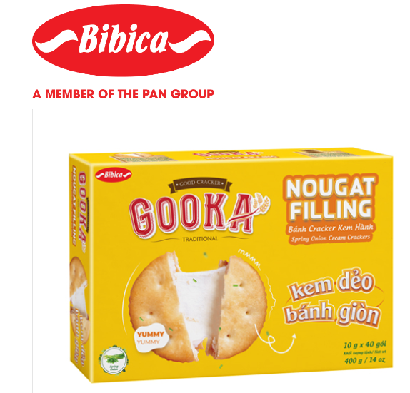 Bánh Gooka cracker Nougat Filling Hành HG 400g-Bibica kèm túi giấy ...