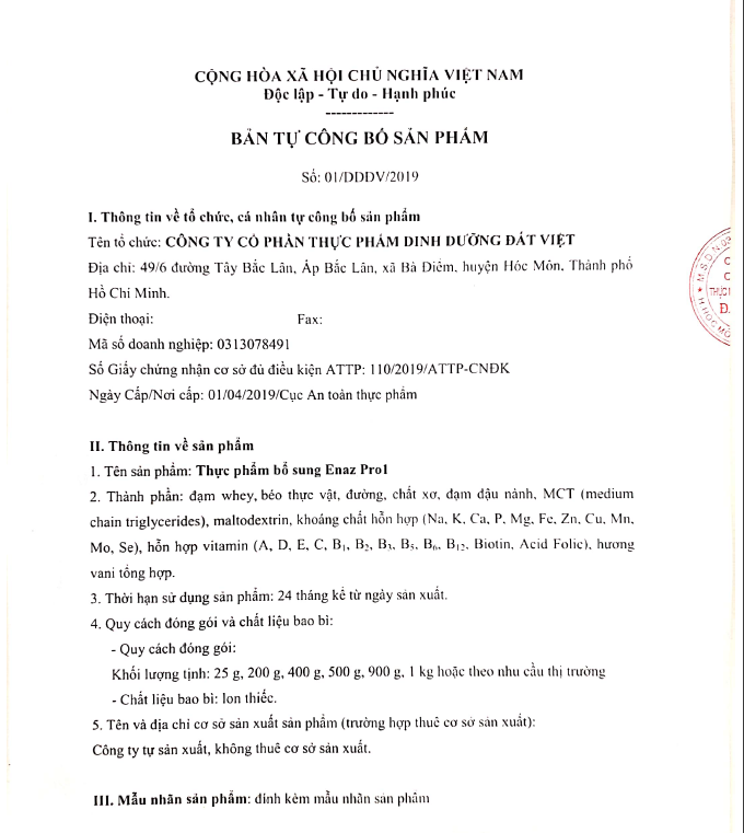 Thực phẩm bổ sung dinh dưỡng ENAZ PRO 1 (400g) - MixASale