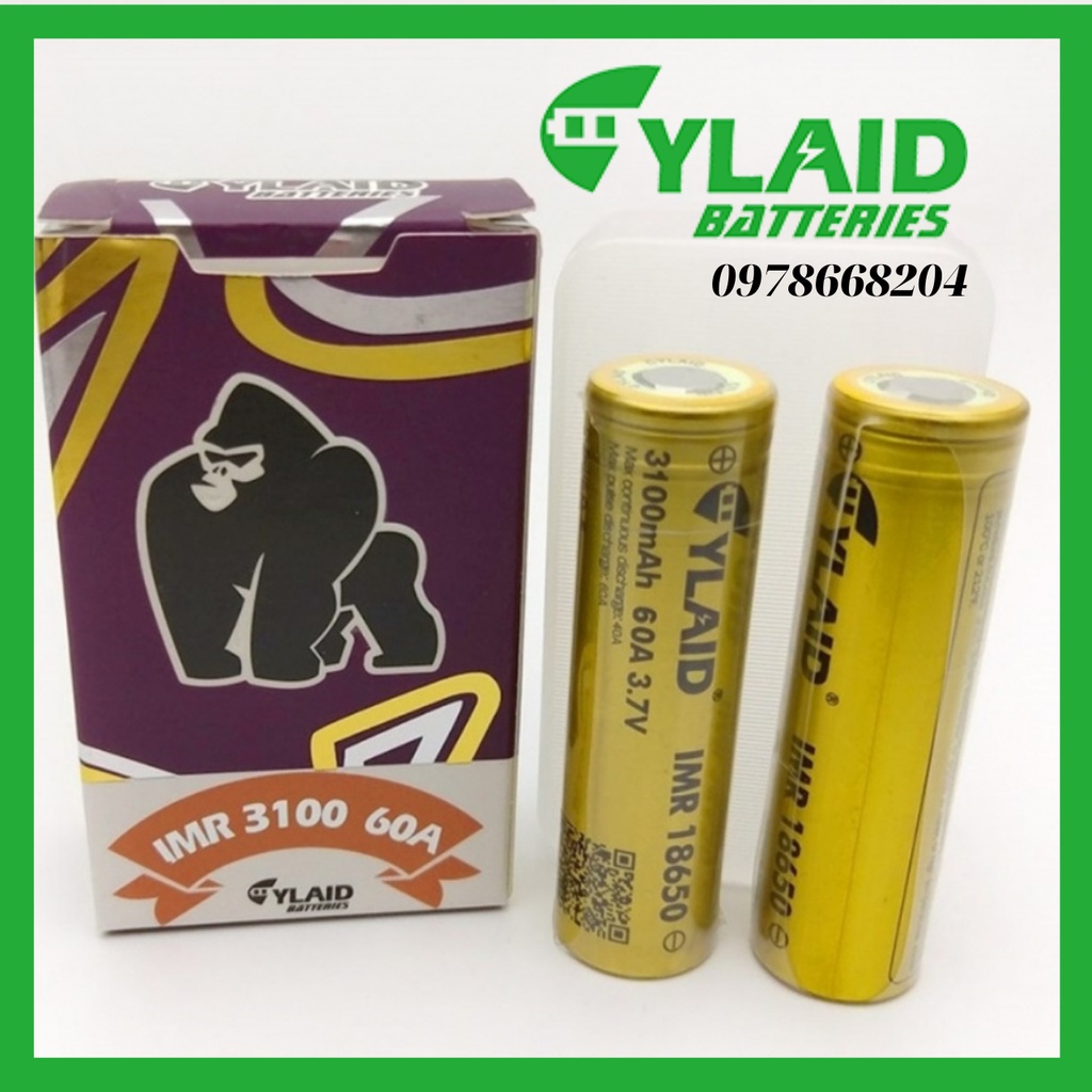 Nhập RS0722 giảm 30k cho đơn 99kPin 18650 cylaid vàng 3100mAh 60A dung ...