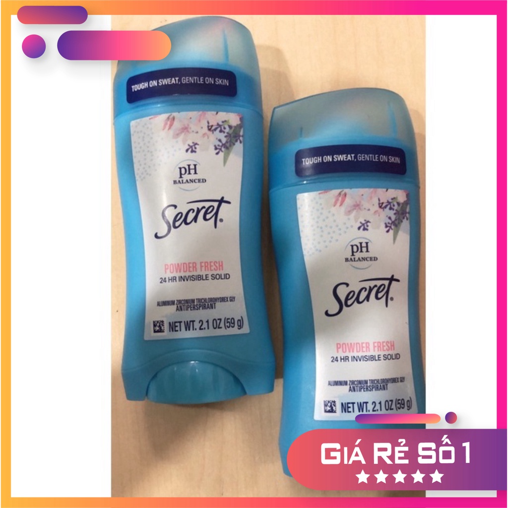 [HCM]Lăn khử mùi dạng sáp Secret PH Balanced Powder Fresh Invisible ...