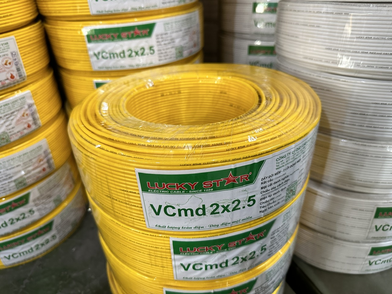 DÂY ĐÔI MỀM VCmd 2x2.5 MM2 I 2 LÕI ĐỒNG MỀM I CÁCH ĐIỆN PVC I CUỘN 100 ...