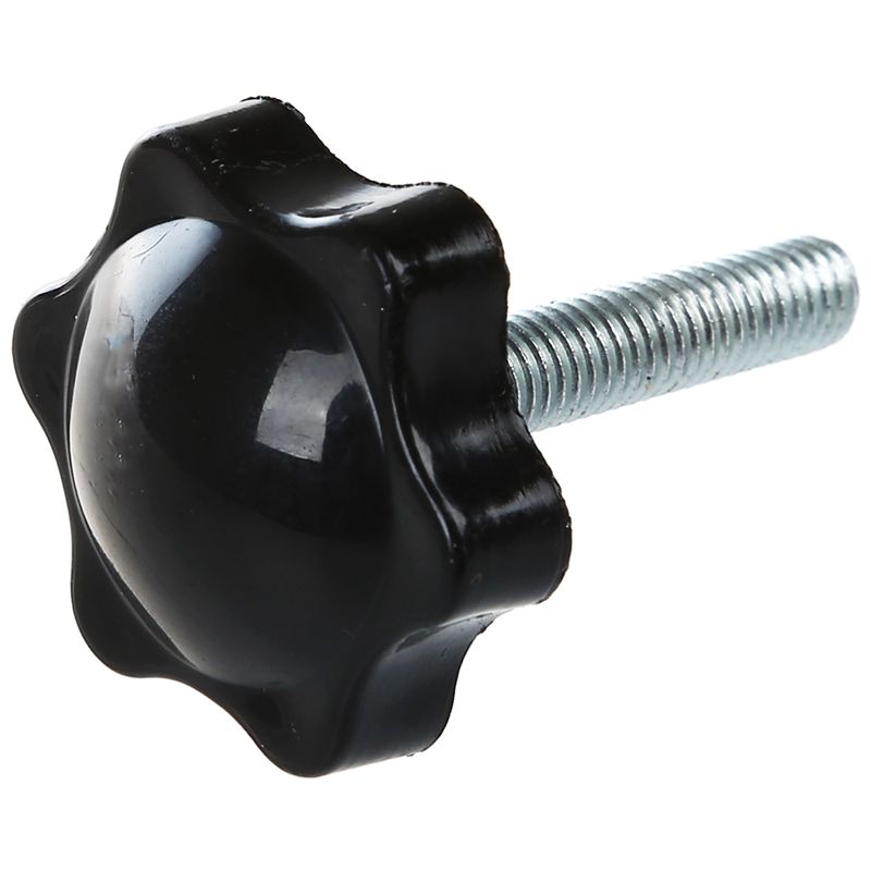 2 Pcs M6 x 30mm Male Thread 32mm Star Head Clamping Knob Black ...