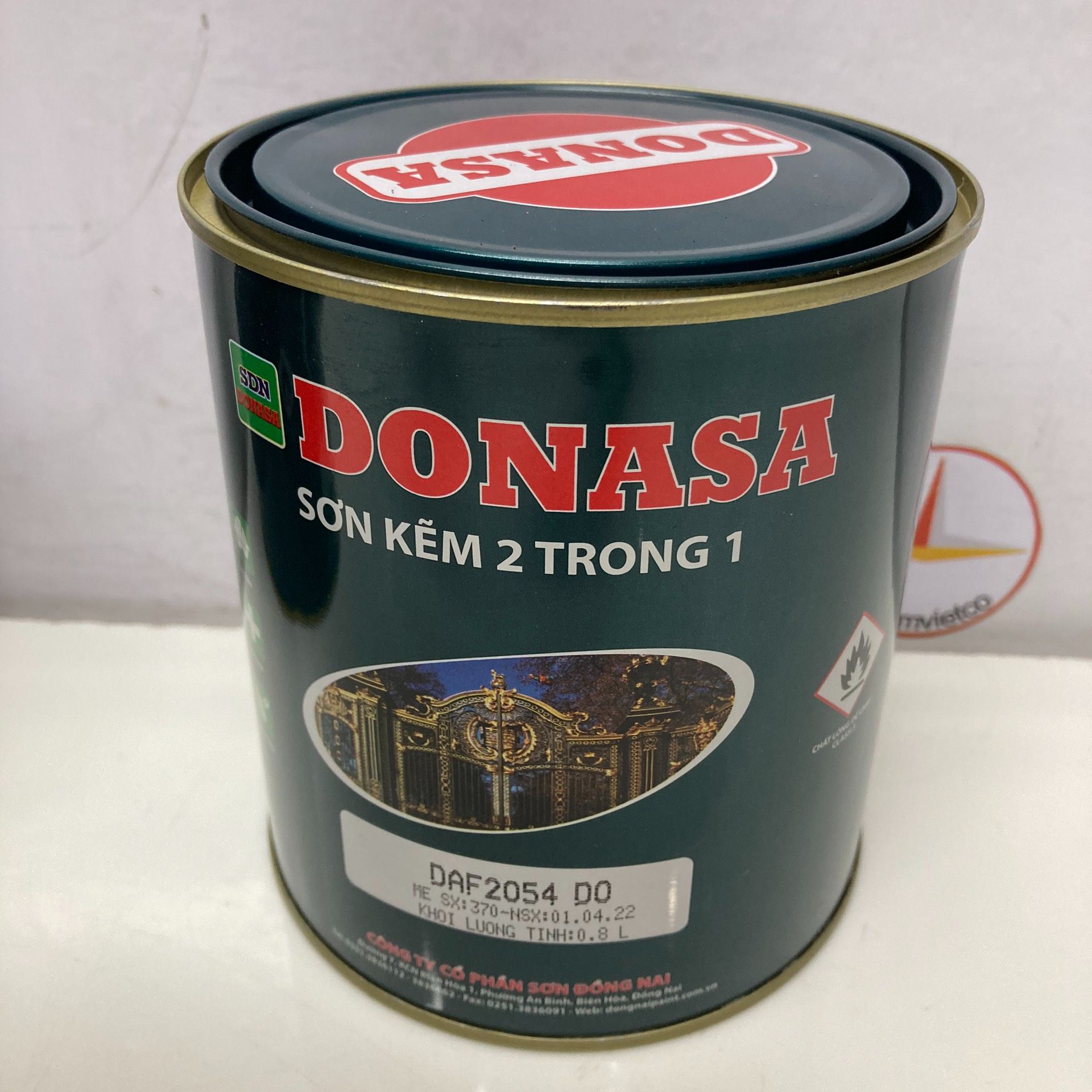 Sơn Sắt Kẽm Donasa 2 trong 1 màu DAF 2054 Đỏ _ 800ml | Lazada.vn