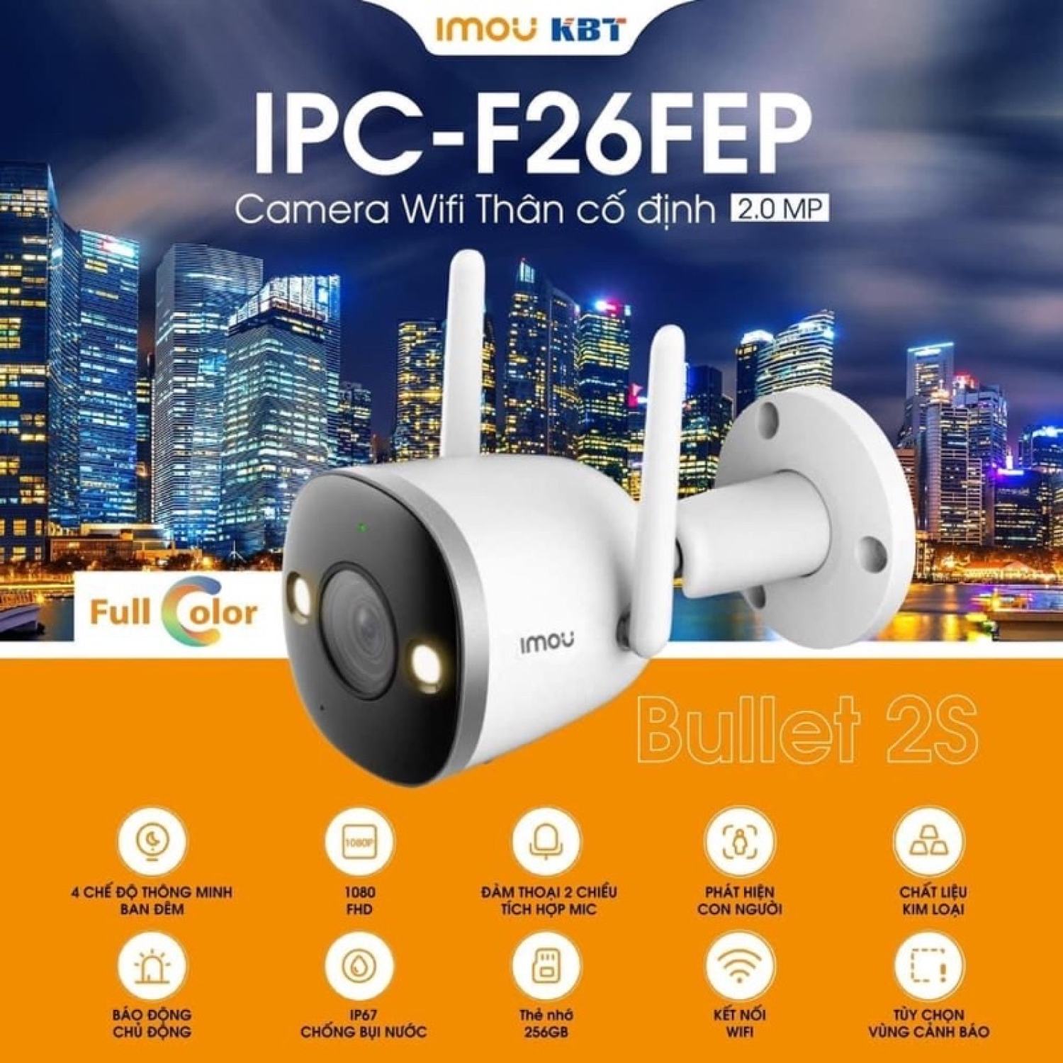 Camera IP WiFi Ngoài Trời 2M IMOU F22P F22FP - MÀU ĐÊM F26FEP - CAO CẤP ...